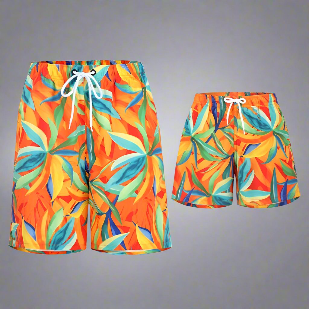 Dynamic Duo" Father and Son Matching Swim Trunks - ... | DLM – Dress ...