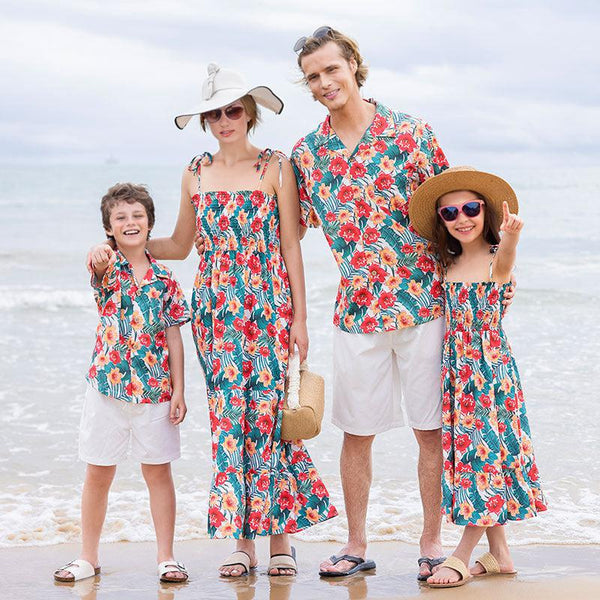 Family Matching Dress and T-Shirt Set - Summer Fun for the Whole Famil ...