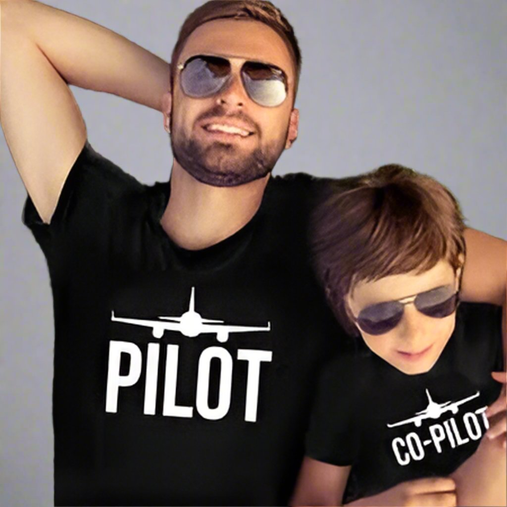 Father and Child "Pilot & Co-Pilot" Matching T-Shir... | DLM – Dress ...