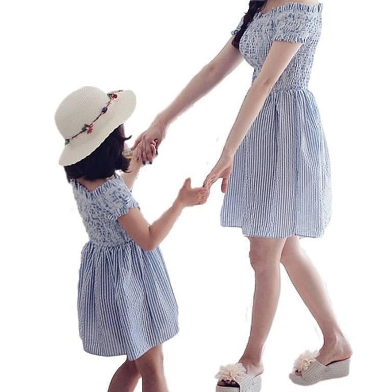 Mother Daughter Matching Striped Dress